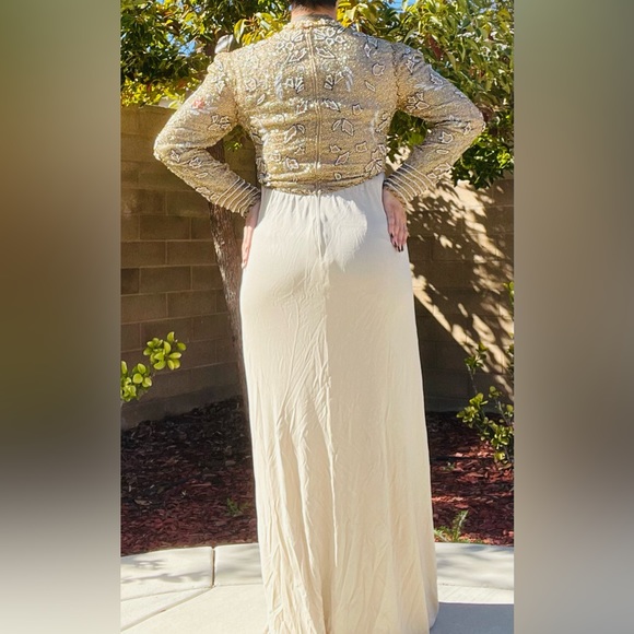 Amen Wardy | Dresses | Vintage Amen Wardy Gold Bead Oscar Award Gown ...